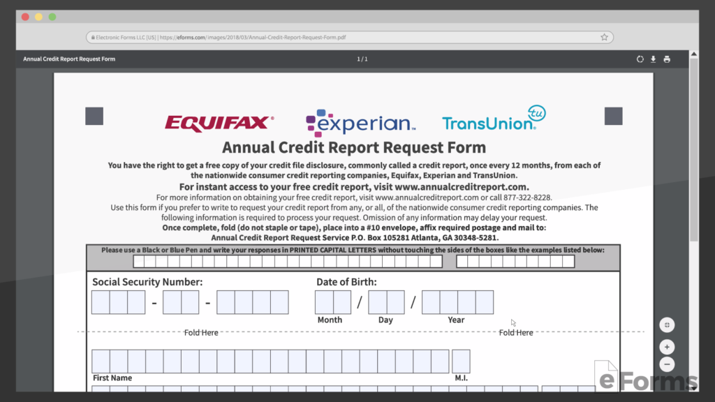 Free Credit Report Dispute Letter Template | Sample - PDF | Word – eForms