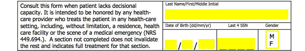 Free Nevada Do Not Resuscitate (DNR) Order Form - PDF – eForms