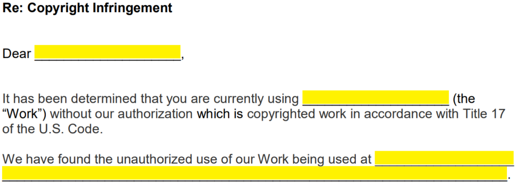 Free Copyright © Infringement Cease and Desist Letter - PDF | Word – eForms