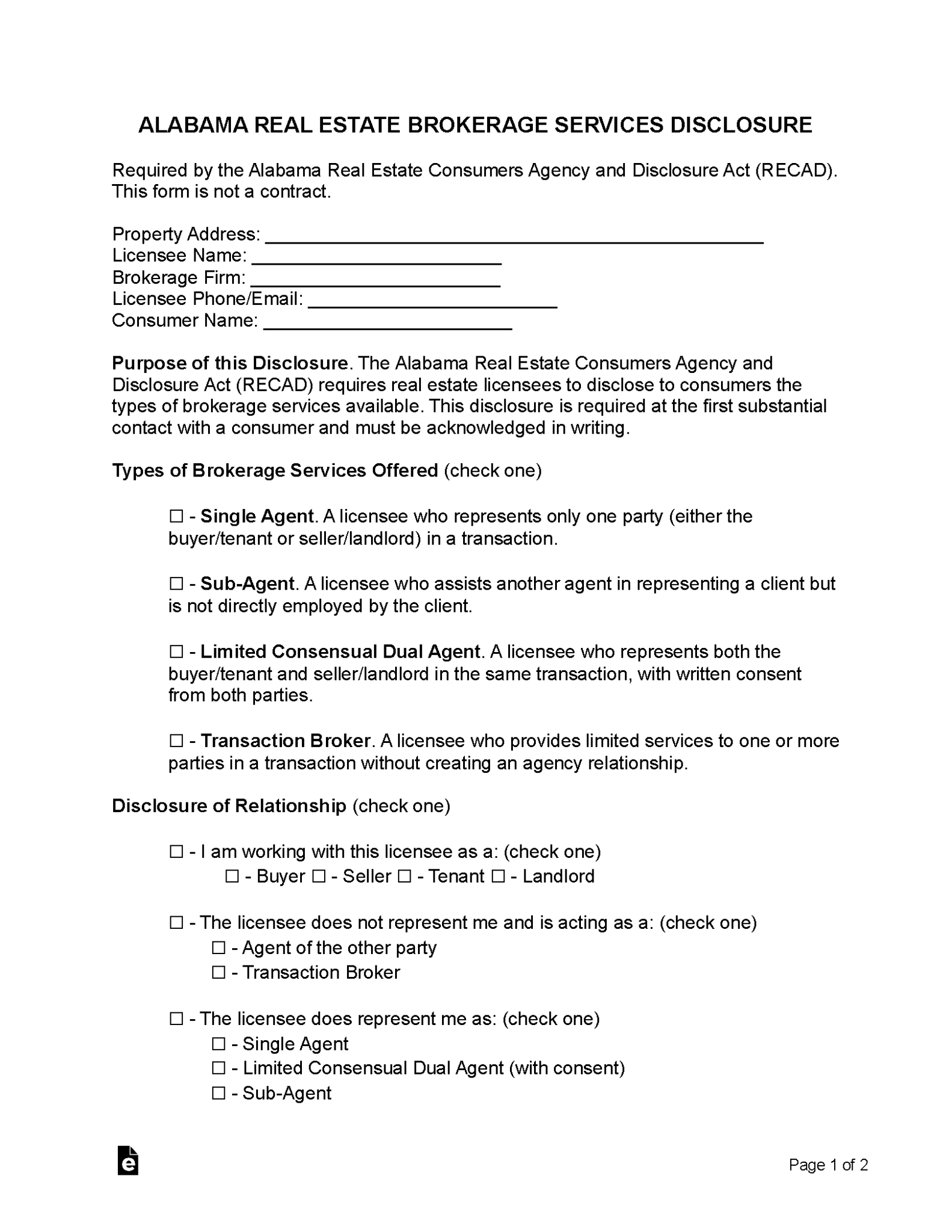 Free Alabama Residential Purchase Agreement Template - PDF | Word – eForms