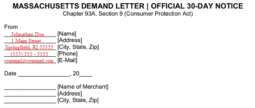 Free Chapter 93A (Massachusetts) Demand Letter | Sample - PDF | Word ...