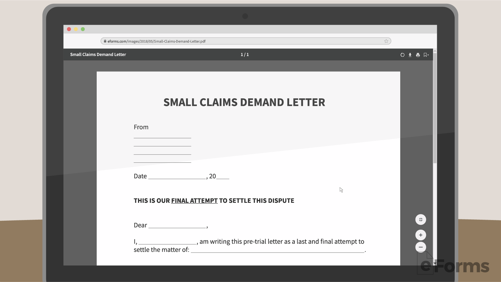 Free Small Claims Demand Letter - PDF | Word – eForms