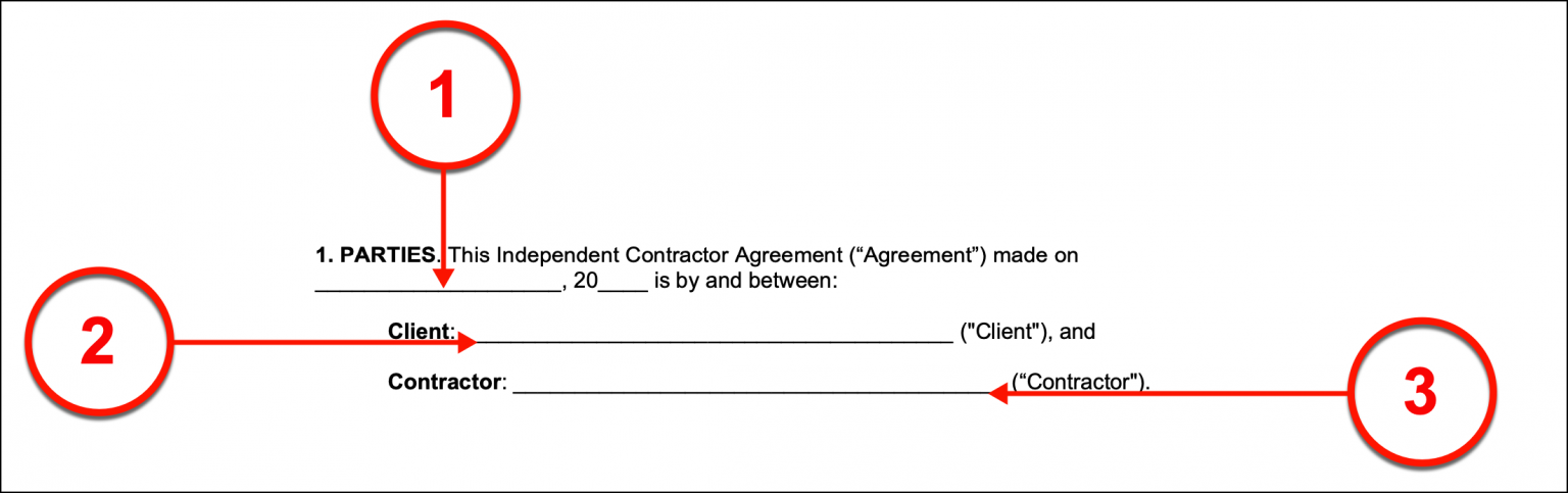 Free One (1) Page Independent Contractor Agreement - PDF | Word – eForms