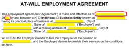 Free At-Will Employment Contract Template - PDF | Word – eForms