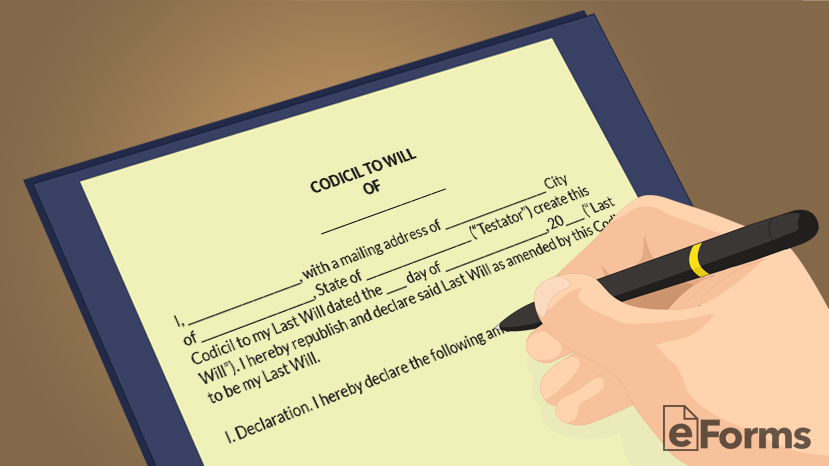 Free Codicil To Will Form PDF Word EForms
