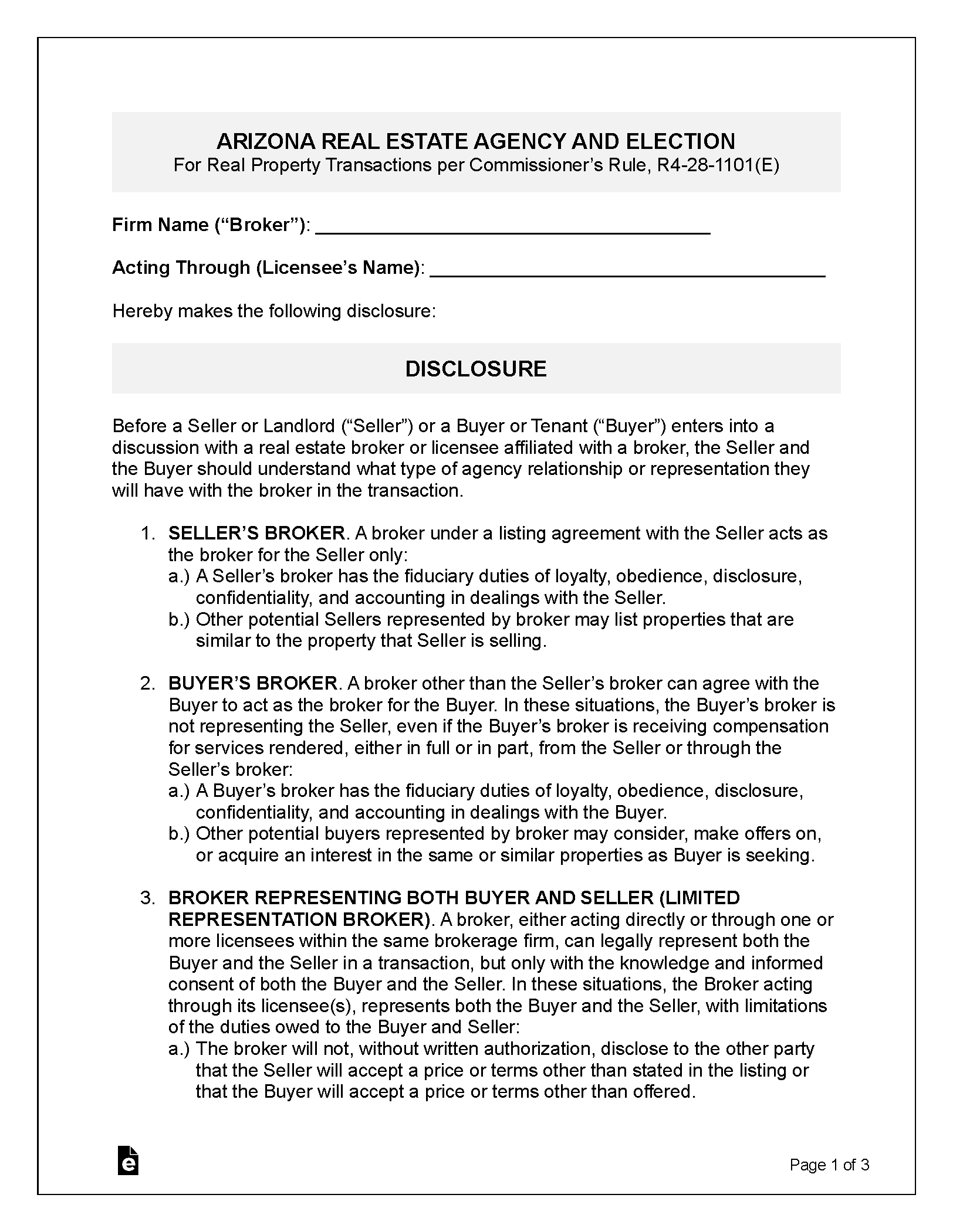 Free Arizona Residential Purchase Agreement Template - PDF | Word – eForms