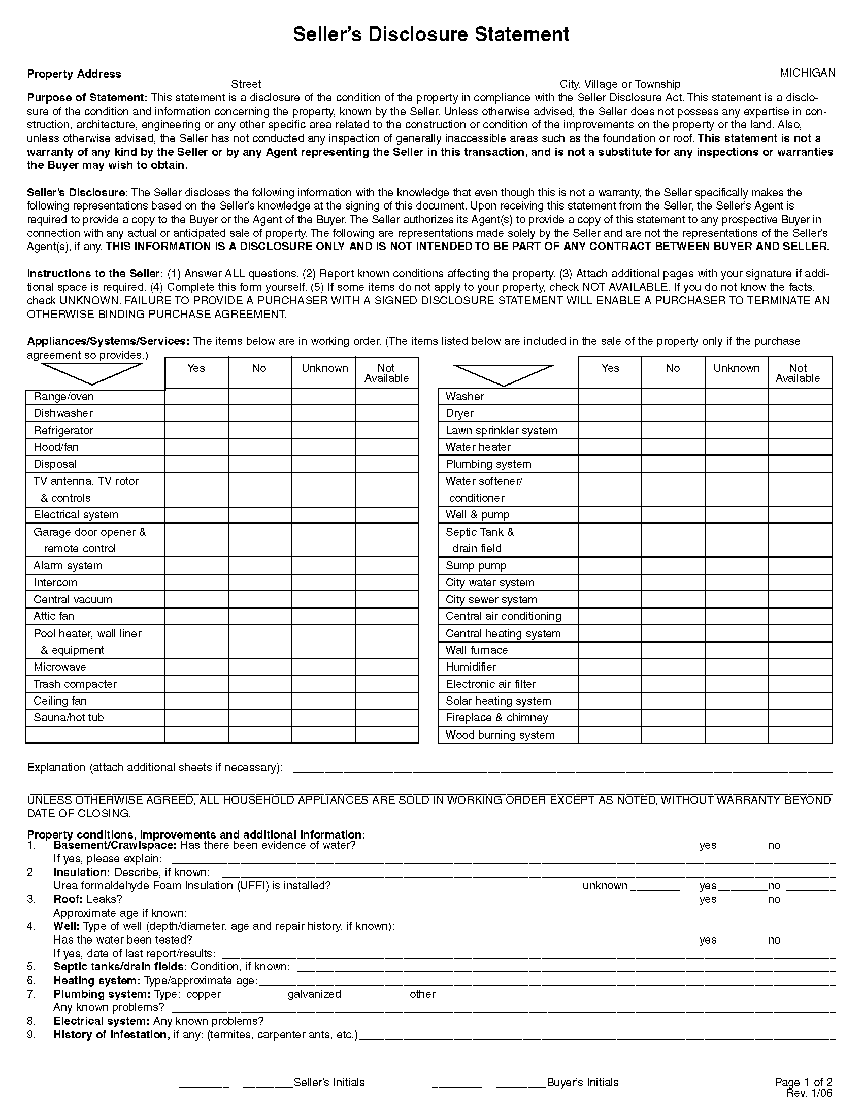 Free Michigan Residential Purchase Agreement Template - PDF | Word – eForms