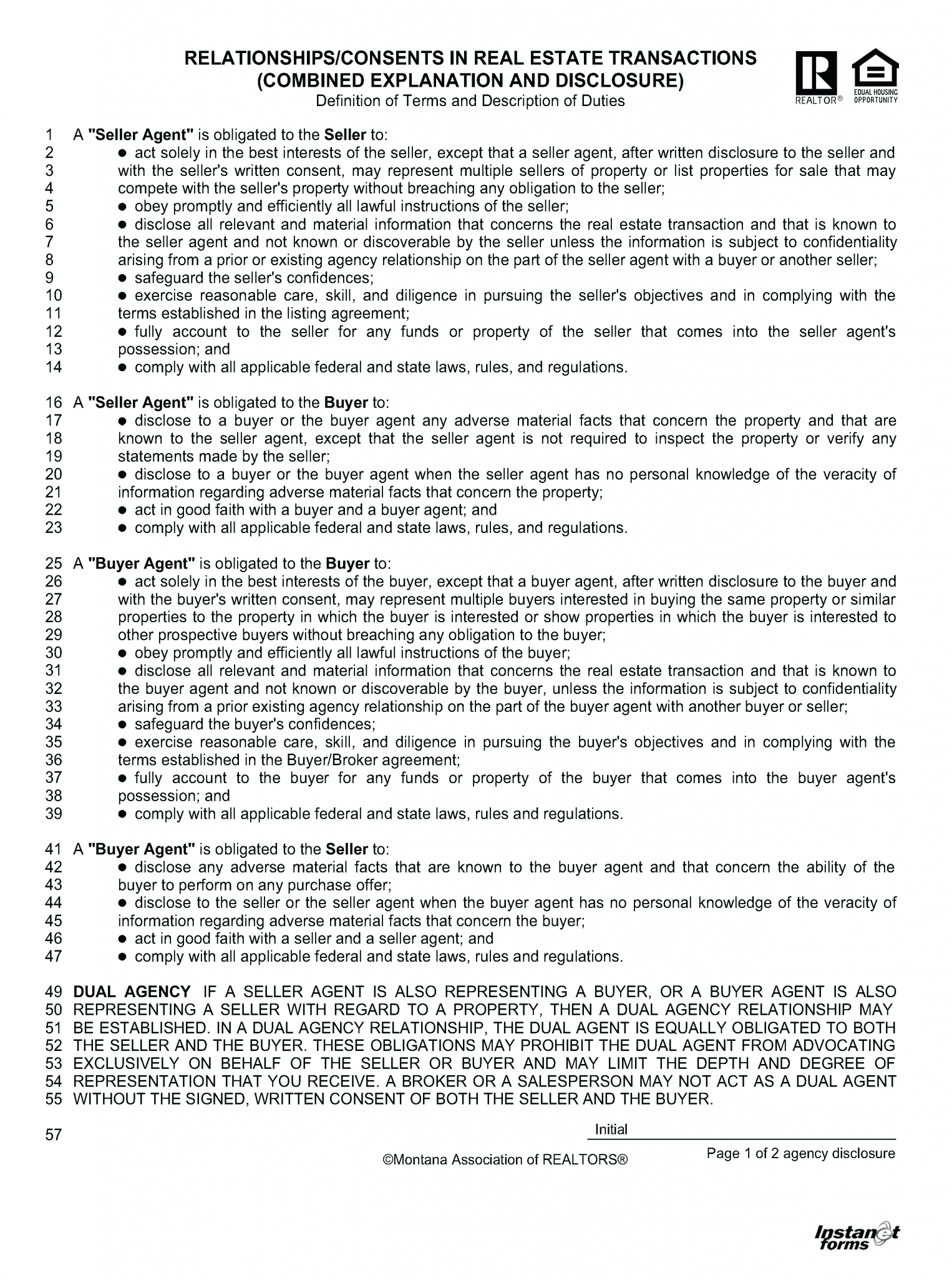 Free Montana Residential Real Estate Purchase and Sale Agreement - Word ...