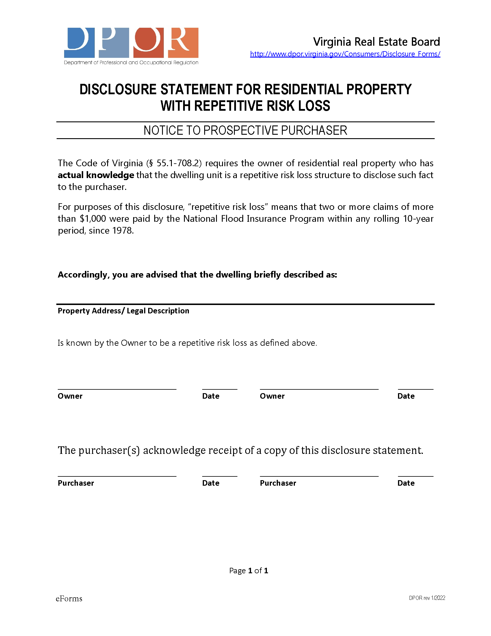Free Virginia Residential Purchase and Sale Agreement - PDF | Word – eForms