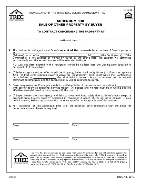Free Texas Residential Purchase and Sale Agreement - PDF | Word – eForms