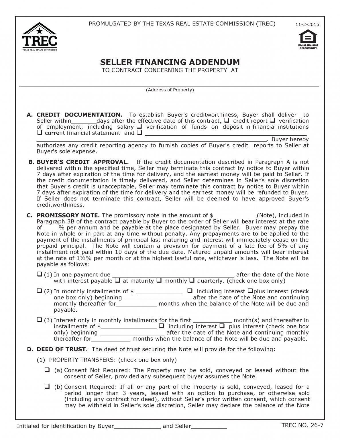 Free Texas Residential Purchase and Sale Agreement - PDF | Word – eForms