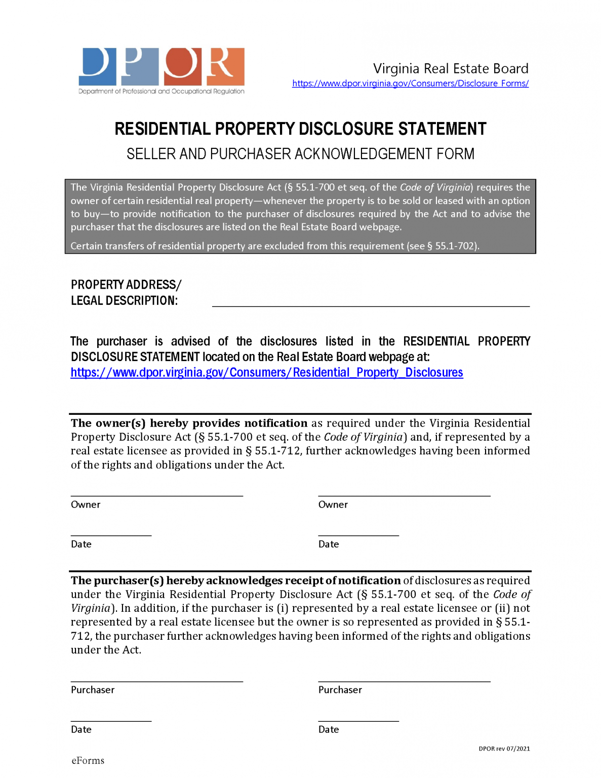 Free Virginia Residential Purchase Agreement Template - PDF | Word – eForms