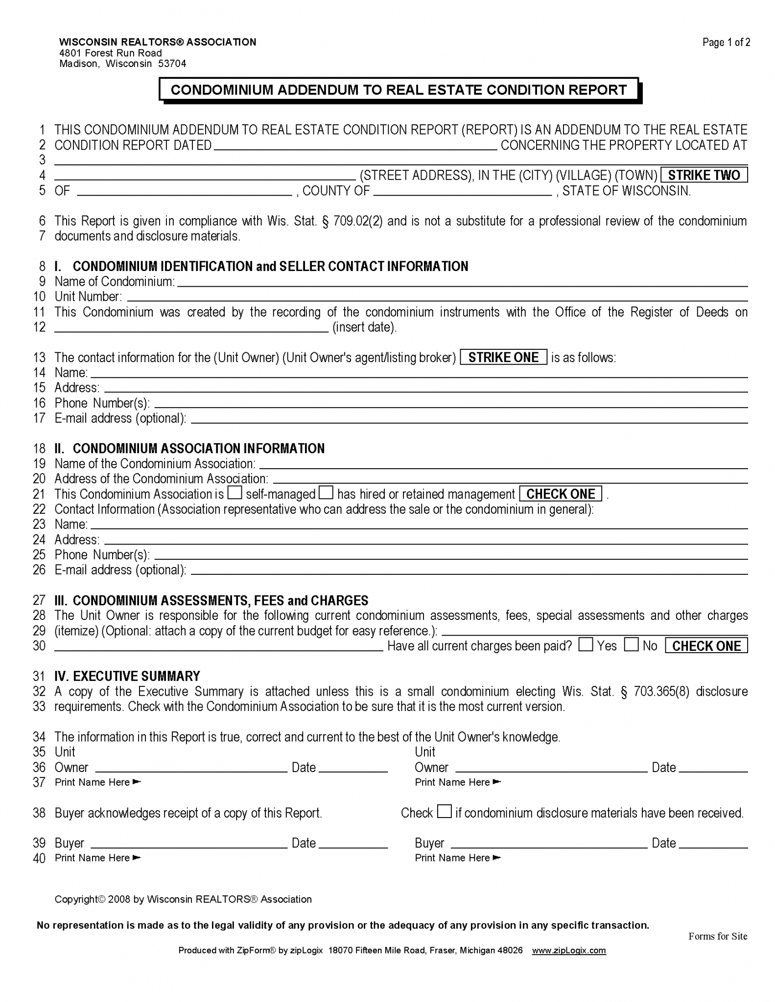 Free Wisconsin Residential Purchase Agreement Template - PDF | Word – eForms