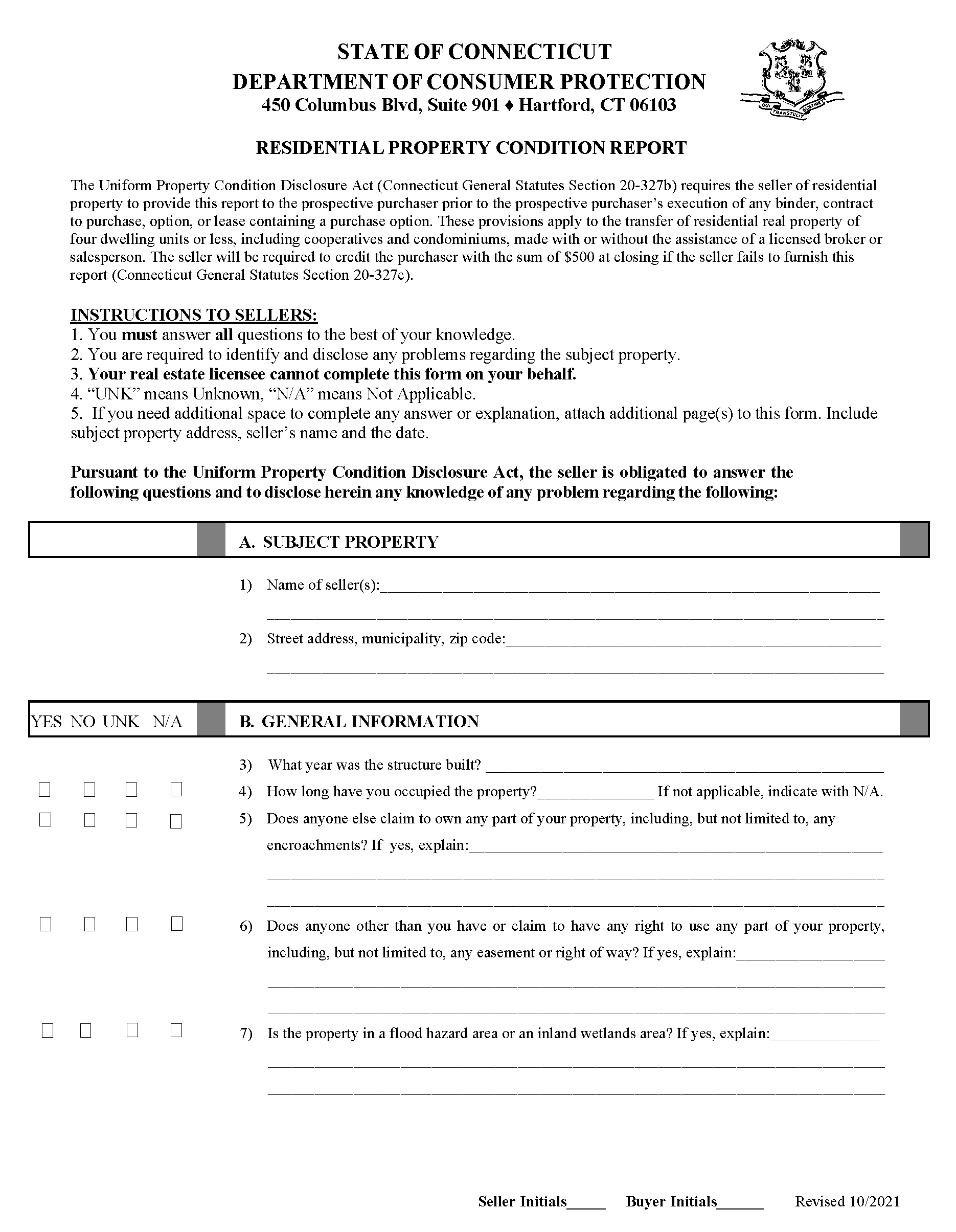 Free Connecticut Residential Purchase Agreement Template - PDF | Word ...