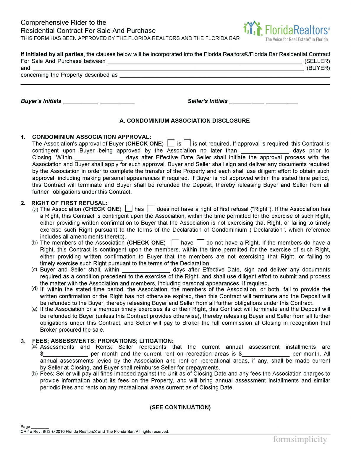 Free Florida Residential Purchase Agreement Template - PDF | Word – eForms