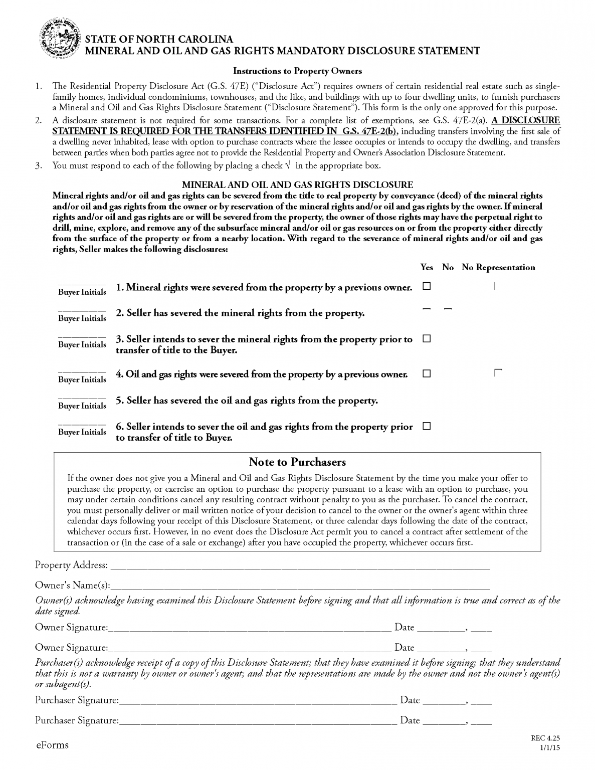 Free North Carolina Residential Purchase Agreement Template - PDF ...