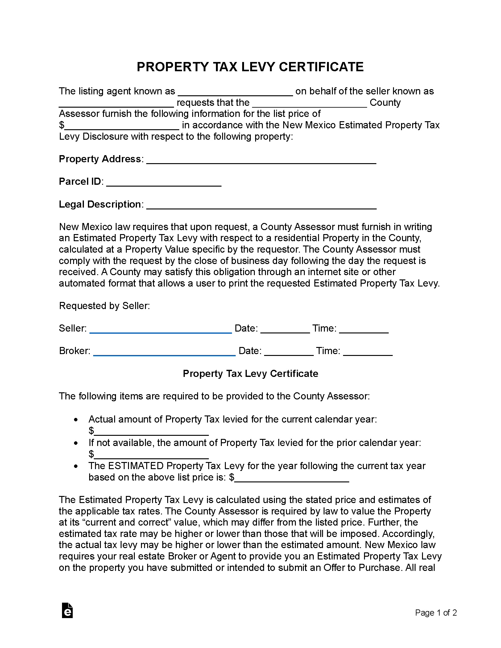 Free New Mexico Residential Purchase Agreement Template - PDF | Word ...