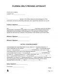 Free Florida Self-Proving Affidavit Form - PDF | Word – eForms