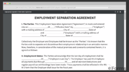 Free Employment Separation Agreement Template - PDF | Word – eForms
