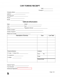 Free Vehicle Towing Receipt Template - PDF | Word – eForms