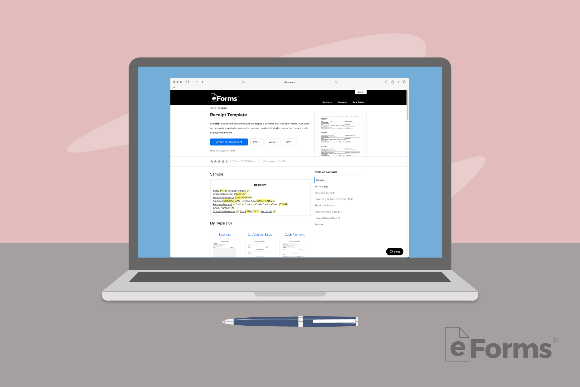Free Receipt Templates (18) - PDF | Word – eForms