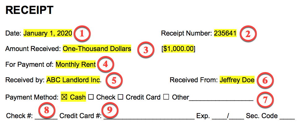 Modelos de recibo grátis | Amostras - PDF | Word - eForms | Creative ...