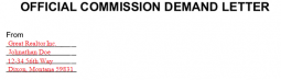 Free Real Estate Commission Demand Letter - Official Notice - PDF ...