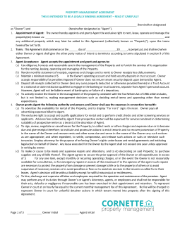 Free California Property Management Agreement | Commercial ...