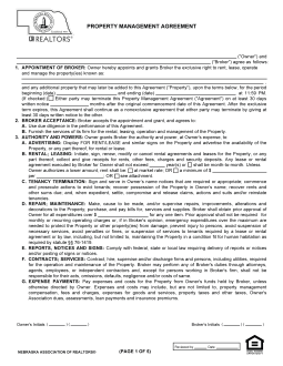 Free Nebraska Property Management Agreement | Commercial & Residential ...
