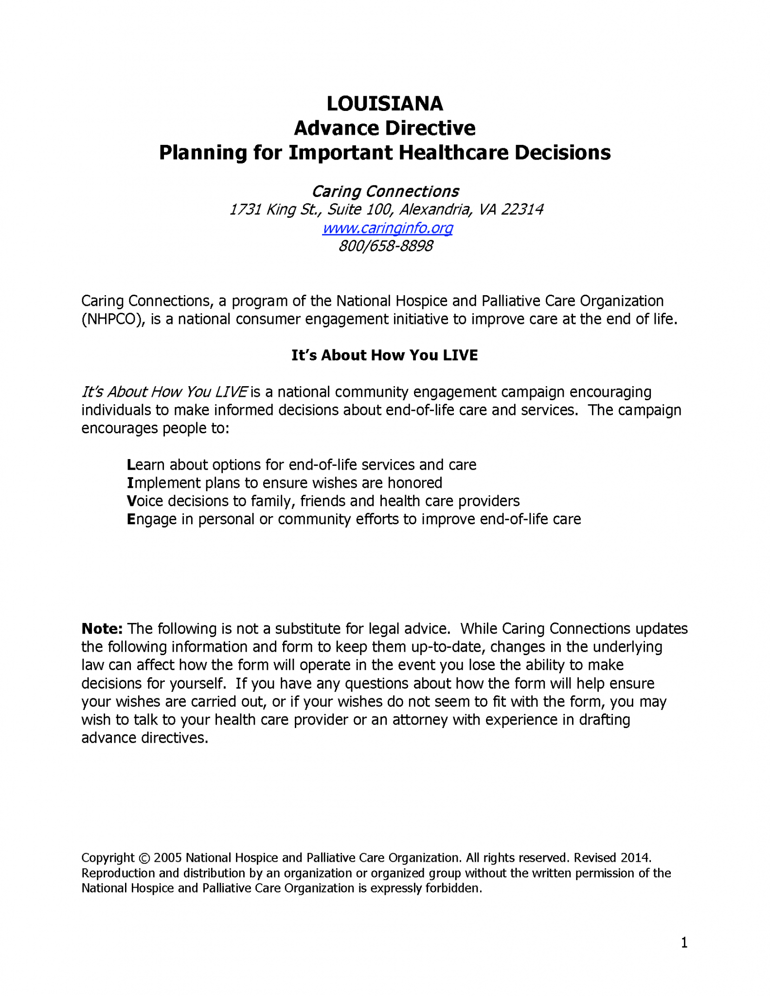 Free Louisiana Advance Directive Form - PDF – eForms Free Louisiana Advance Directive Form - PDF – eForms