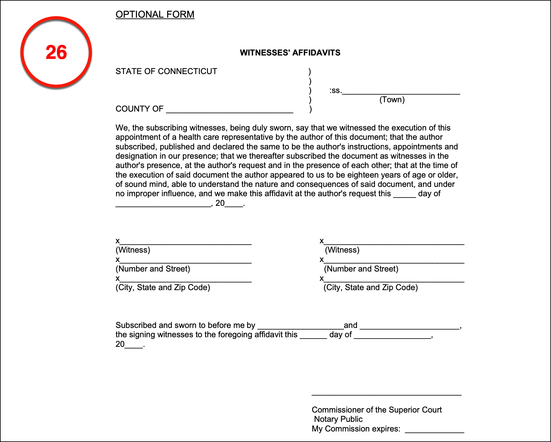 Free Connecticut Advance Directive Form - PDF – eForms