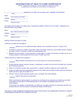 Free Florida Do Not Resuscitate (DNR) Order Form - PDF – eForms