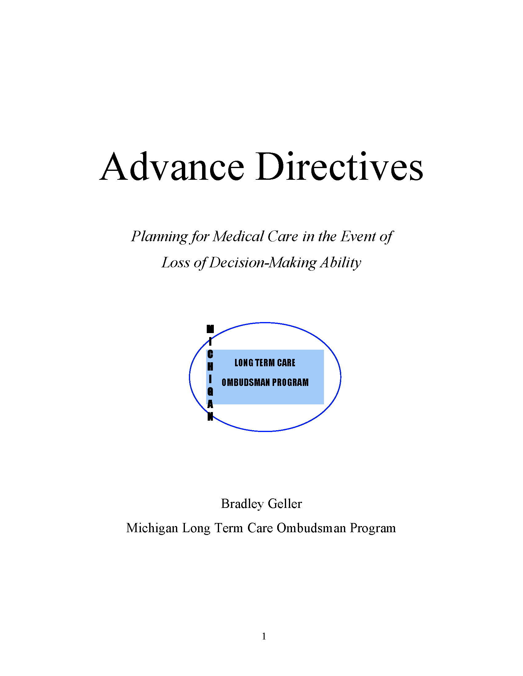Free Michigan Advance Directive Form - PDF – eForms