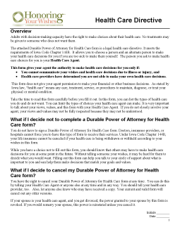 Free Iowa Advance Directive Form - PDF – eForms