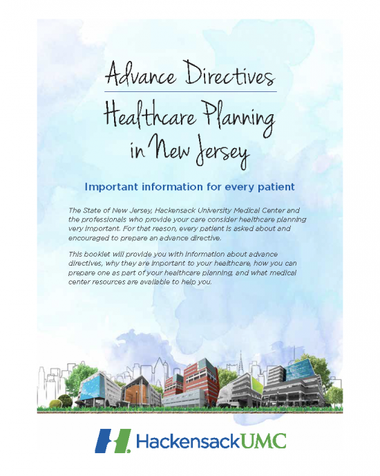 Free New Jersey Advance Directive Form - PDF – eForms