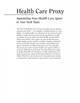 Free New York Advance Directive Form - PDF – eForms
