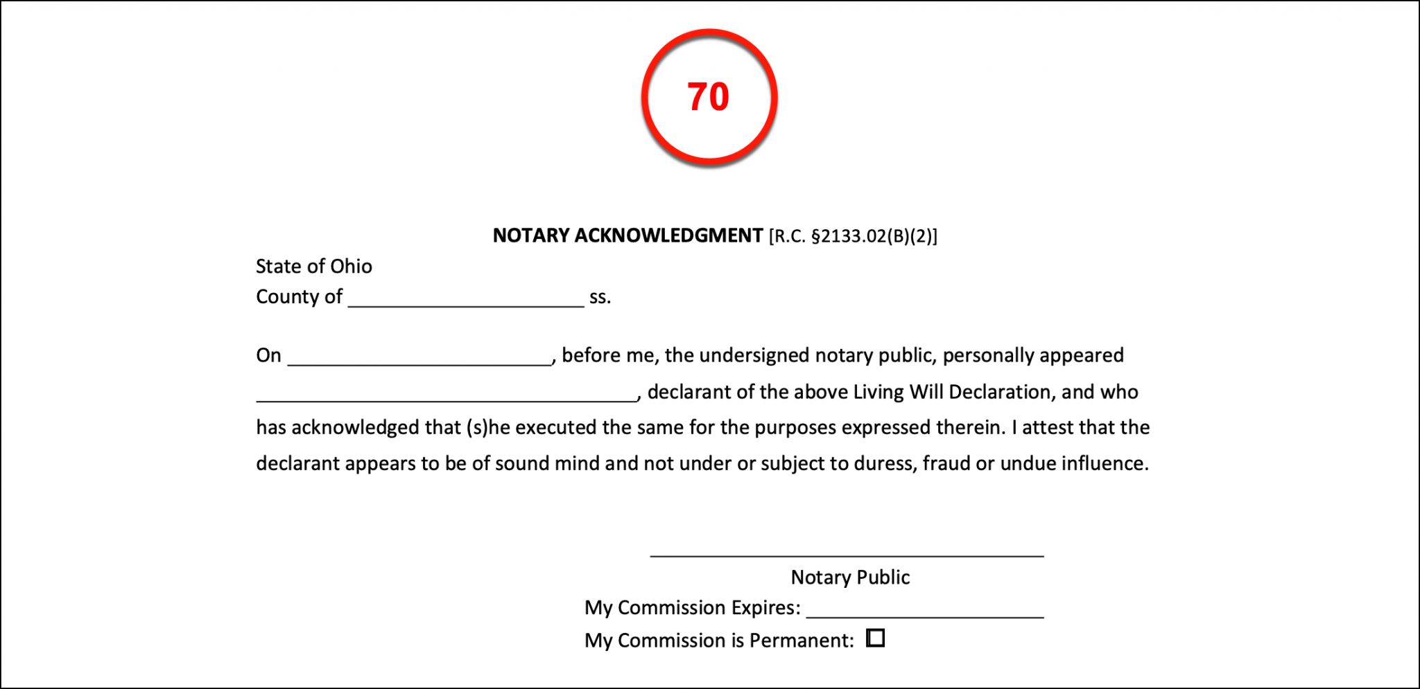 Free Ohio Advance Directive Form - PDF – eForms