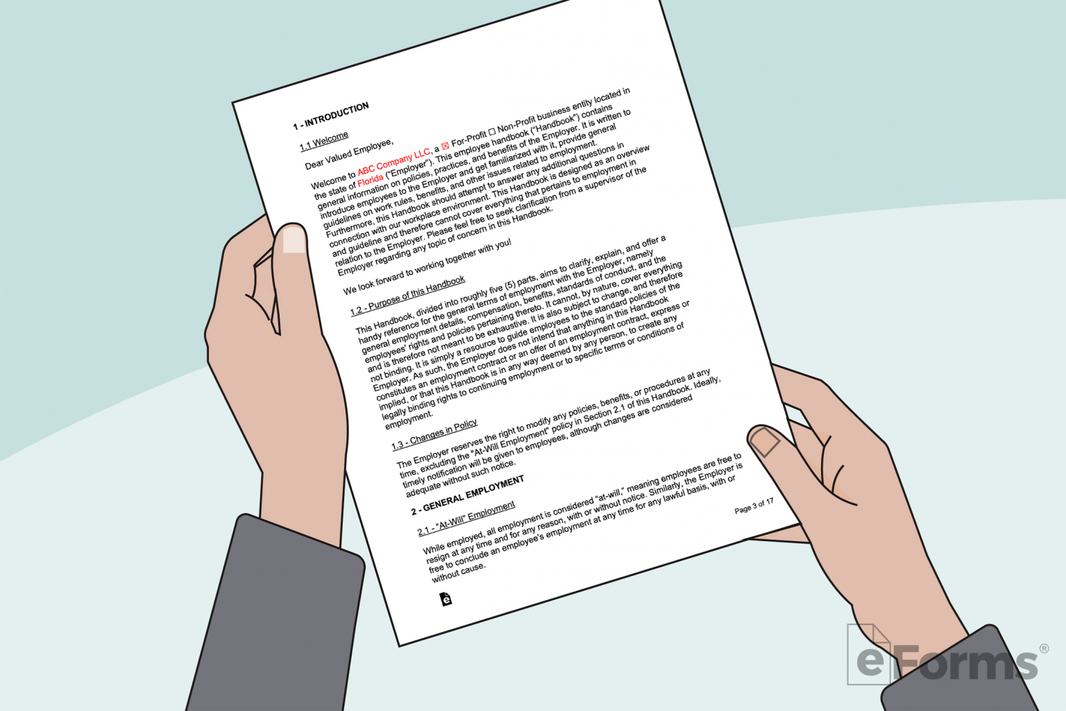 Free Employee Handbook Templates (7) - PDF | Word – eForms