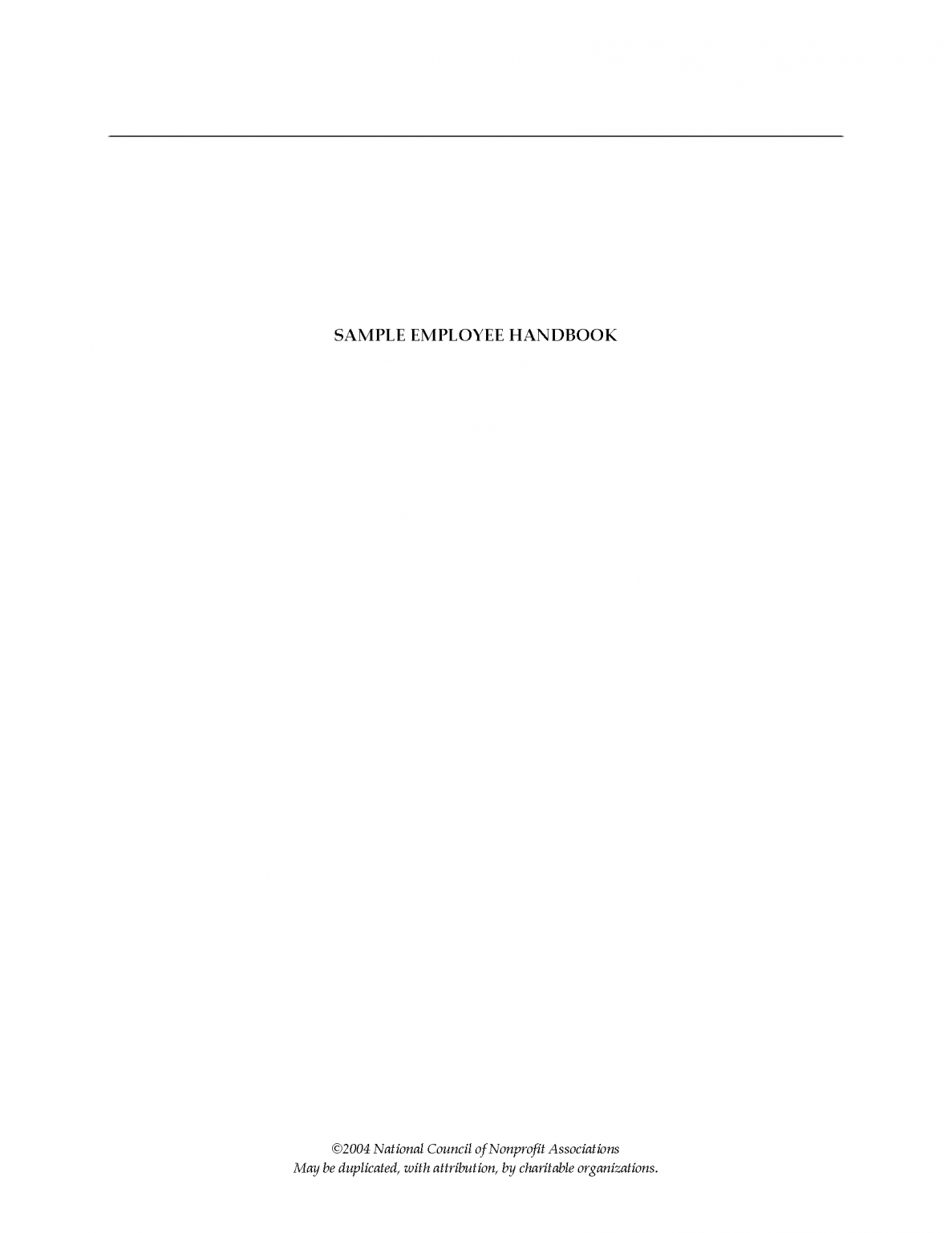 Free Non-Profit Organization Employee Handbook Template | Sample - PDF ...
