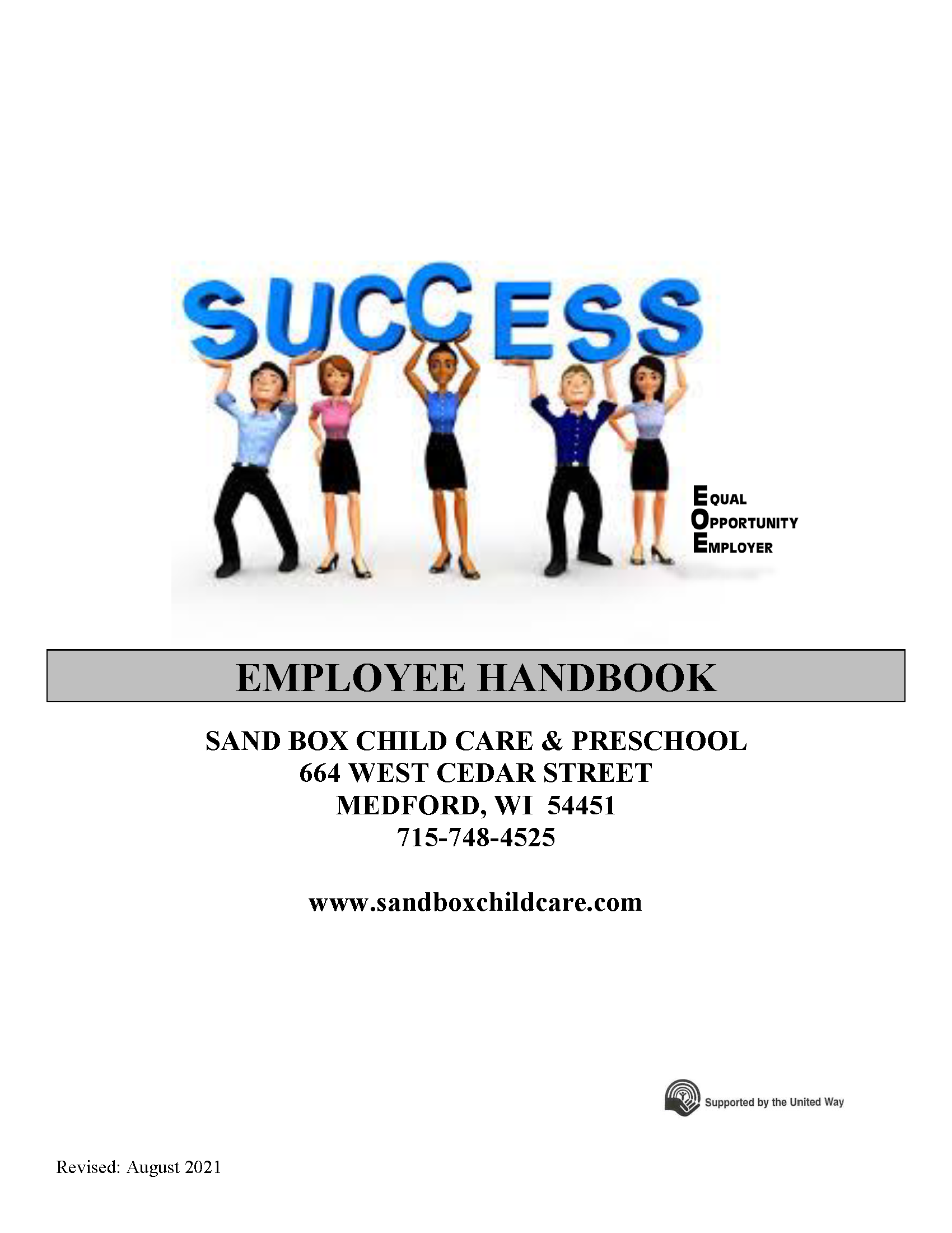 Free Daycare Employee Handbook Template | Sample - PDF | Word – eForms