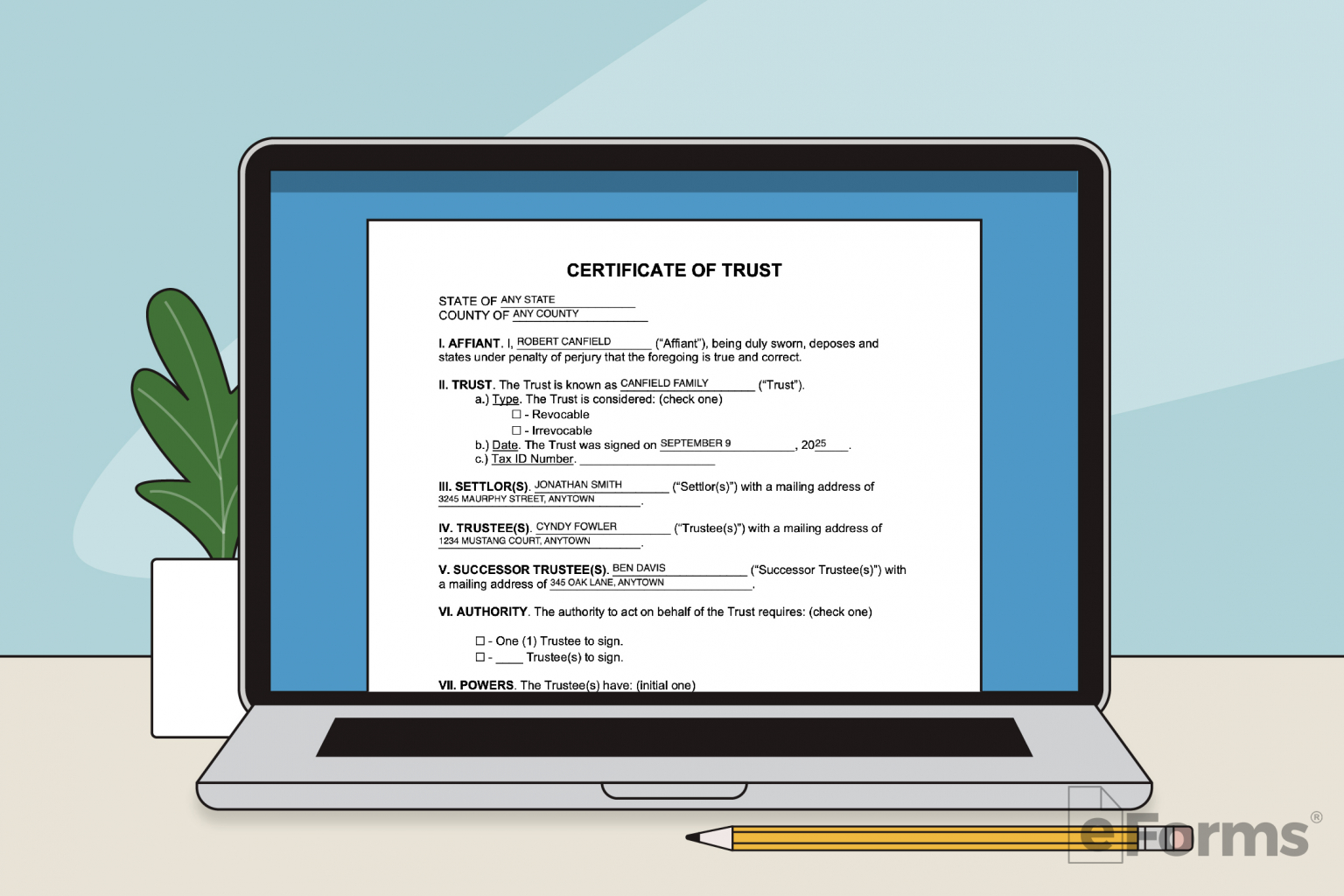 Free Certificate of Trust Form - PDF | Word – eForms