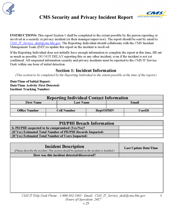 Free Cybersecurity (IT) Incident Report Template - PDF | Word – eForms