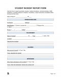 Free Student Incident Report Template - PDF | Word – eForms