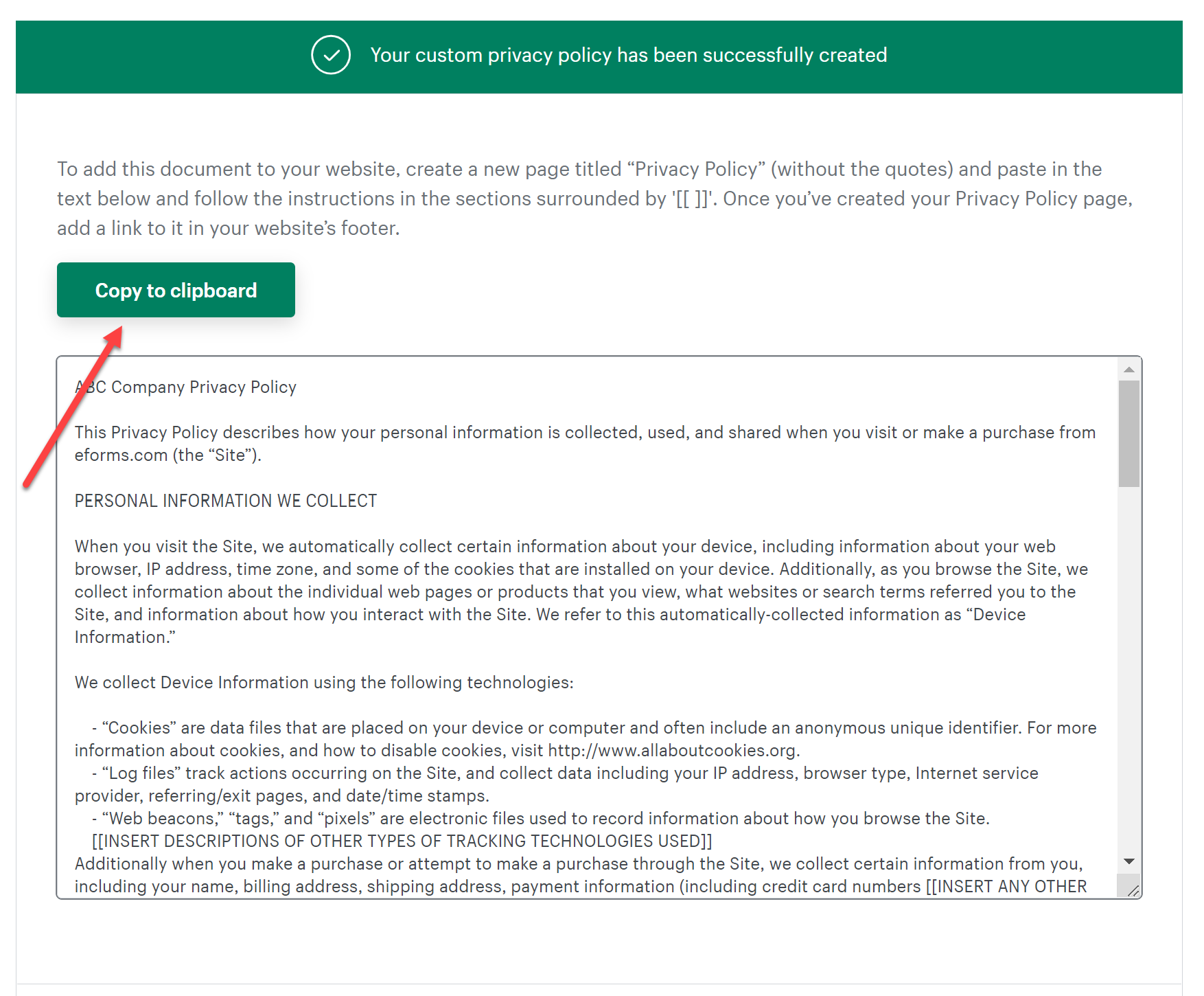 Free Shopify Privacy Policy Template Generator PDF Word EForms