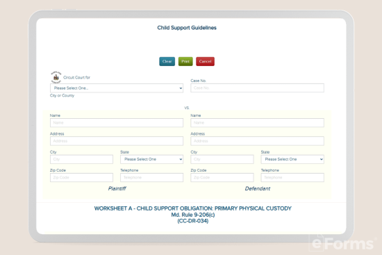 Free Maryland Custody (Parenting) Plan - PDF – eForms