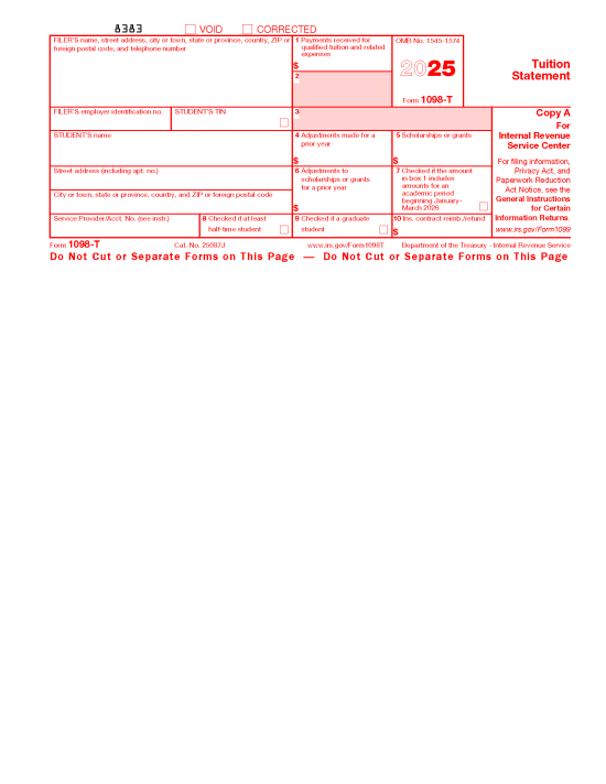 Free IRS Form 1098-T - PDF – eForms