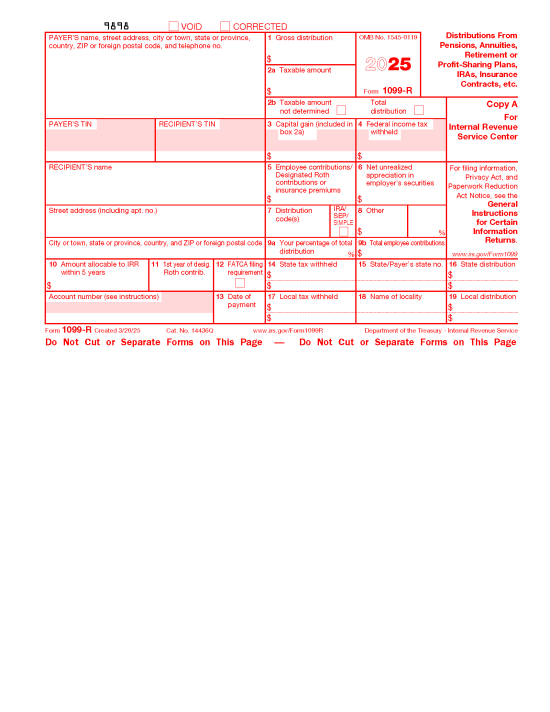 Free IRS 1099-R - PDF – eForms