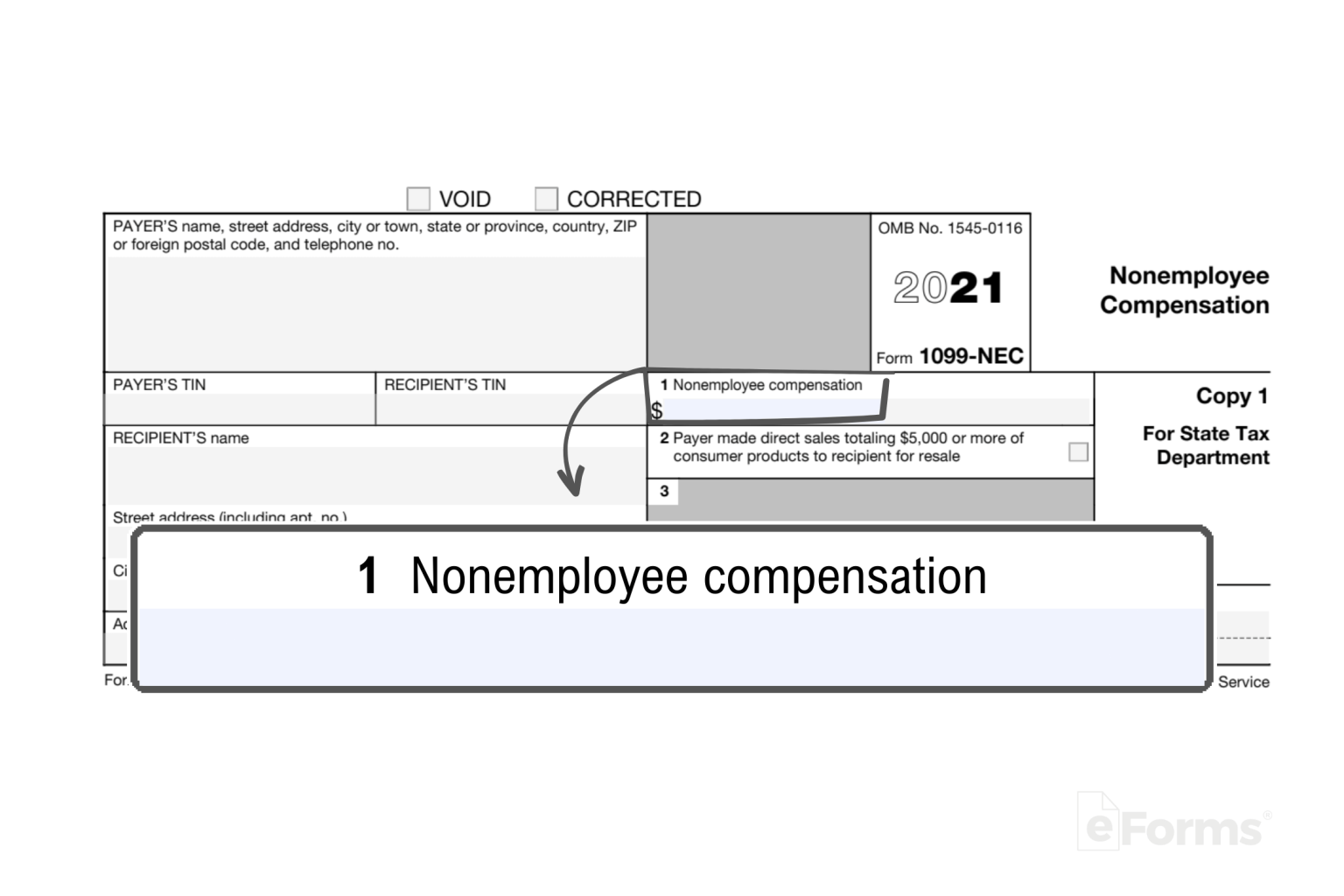 Free IRS 1099-NEC Form (2021-2025) - PDF – eForms