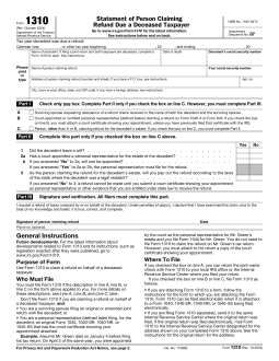 Free IRS Form 1310 - PDF – eForms