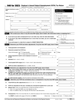 Form 940: Employer’s Annual FUTA Tax Return – eForms
